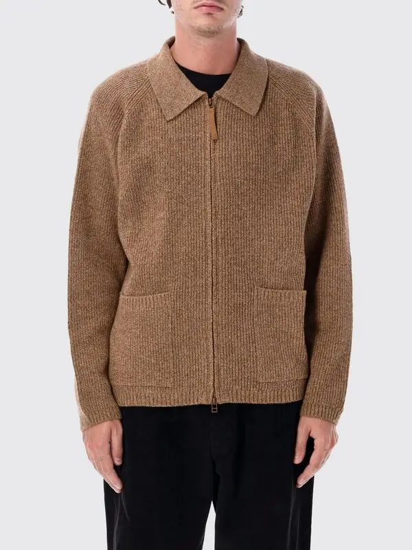 Universal Works Zip-up Polo Cardigan In Recycled Wool - Fa01