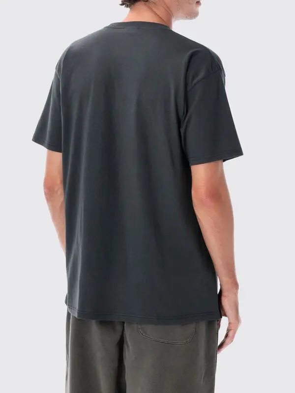 Obey Crewneck T-shirt In Pure Cotton With Graphic Print And Contrasting Logo - Black