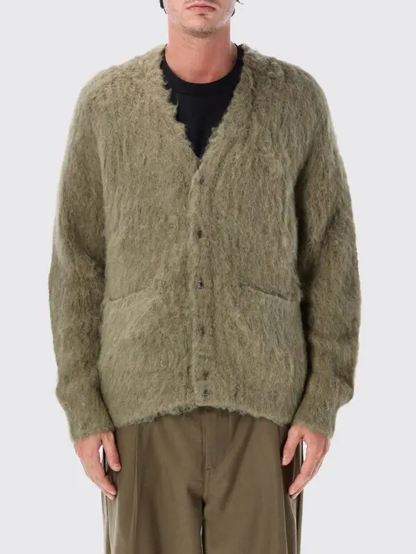 Obey Relaxed Fit V-neck Cardigan In A Wool And Alpaca Blend