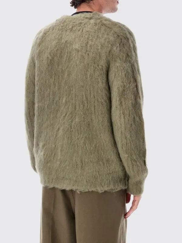 Obey Relaxed Fit V-neck Cardigan In A Wool And Alpaca Blend