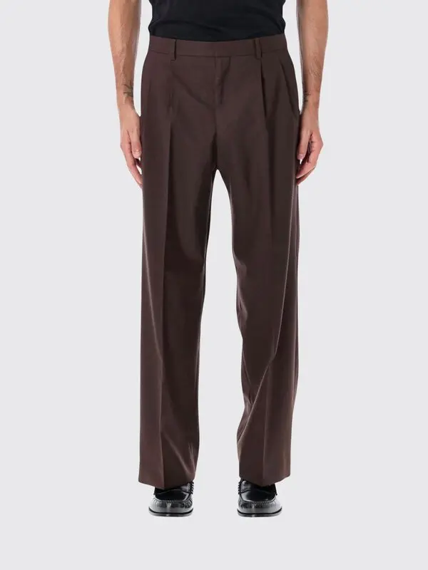SUNFLOWER Straight-leg Wool-blend Tailored Trousers With Pleats