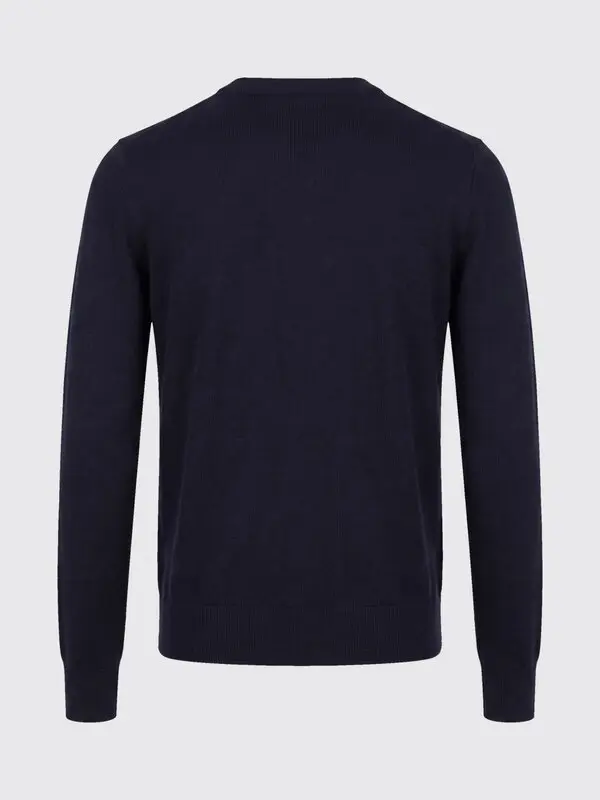PAOLO PECORA Crewneck Jumper In A Wool And Cashmere Blend With Long Sleeves - Blue