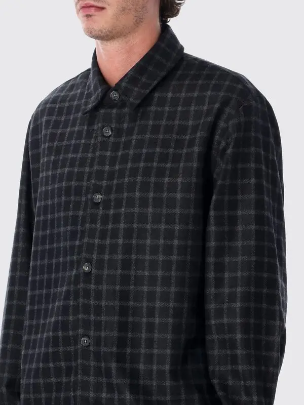 A.p.c. Long-sleeved Check Shirt In A Recycled Wool Blend