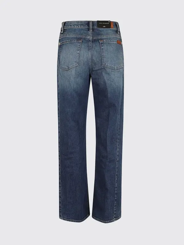 7 For All Mankind Lotta High-waisted Wide Leg Trousers In Technical Fabric