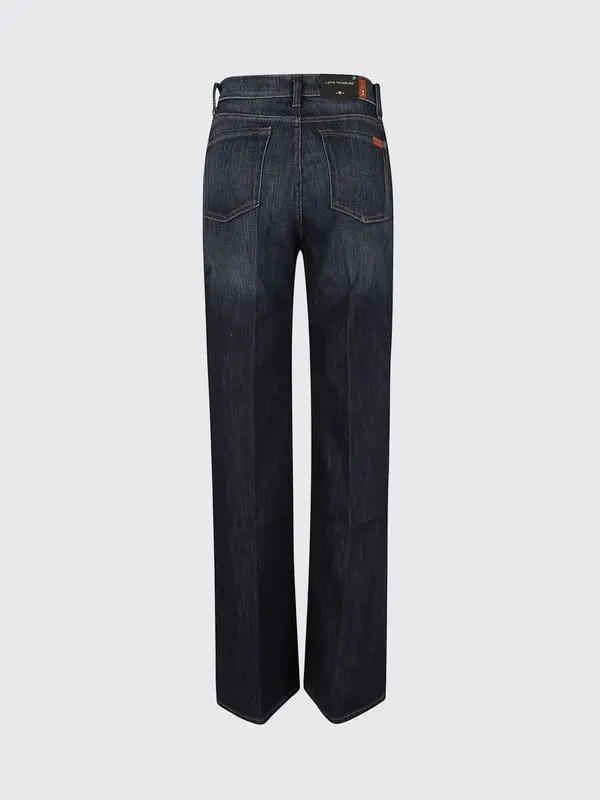 7 For All Mankind Lotta High-waisted Wide Leg Jeans In Cotton Denim