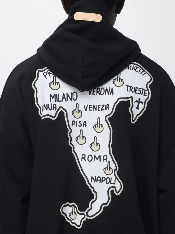 PDF Relaxed Fit Graphic Print Cotton Hoodie