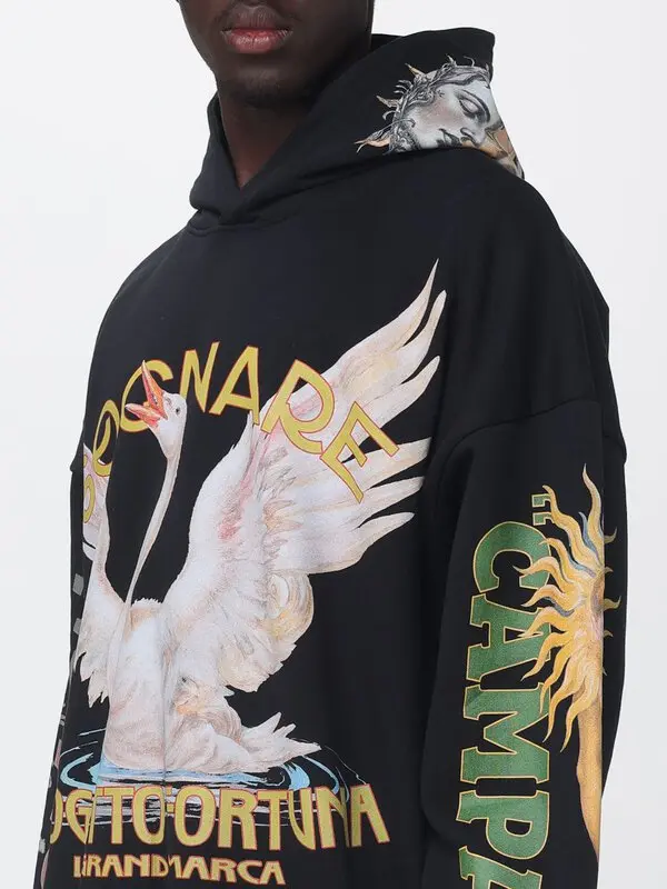 PDF Relaxed Fit Cotton Slogan Print Hoodie