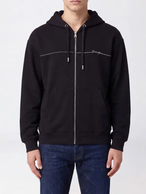 Dolce & Gabbana Relaxed Fit Cotton Zip-up Hoodie
