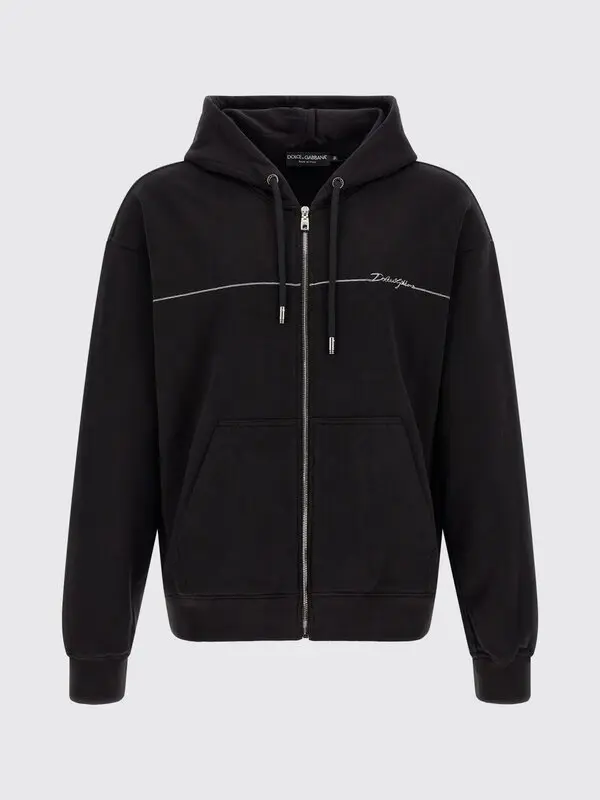 Dolce & Gabbana Relaxed Fit Cotton Zip-up Hoodie