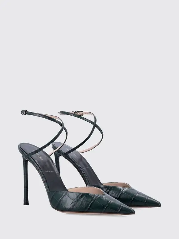 TOM FORD Selen Croc-effect Leather Pumps With Stiletto Heel And Ankle Strap