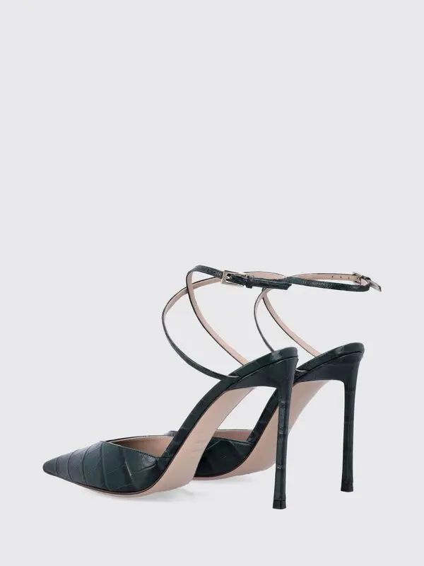 TOM FORD Selen Croc-effect Leather Pumps With Stiletto Heel And Ankle Strap