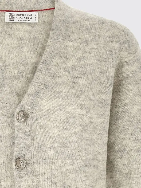 Brunello Cucinelli V-neck Cardigan In Wool, Alpaca, And Cashmere Blend