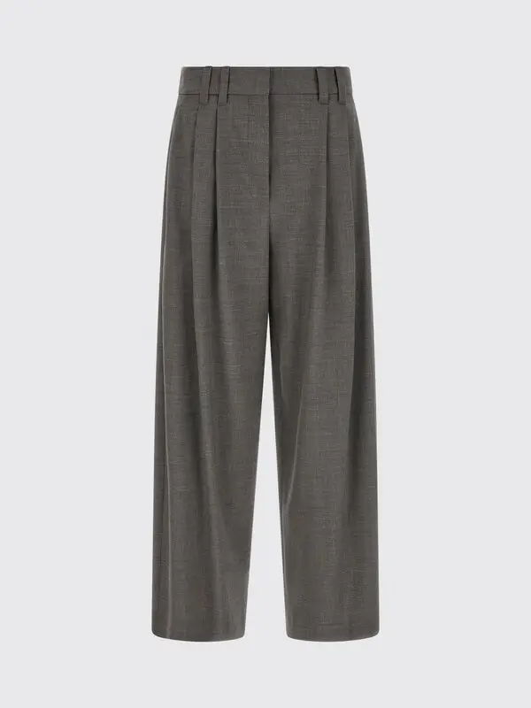 Brunello Cucinelli High-waisted Tailored Trousers In Wool Blend