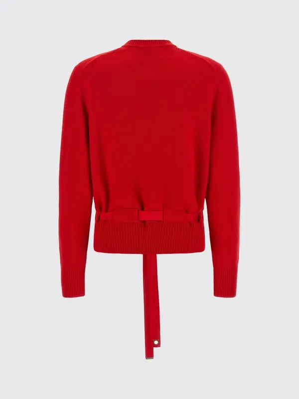 FERRAGAMO Crewneck Cardigan In Pure Cashmere With Tie-waist Belt