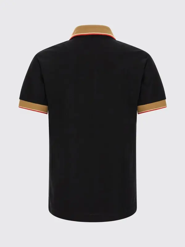 Burberry Piqué Cotton Polo With Contrast Trims And Equestrian Knight Logo