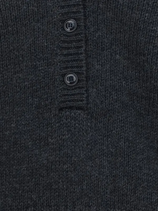 Our Legacy Merino Wool Cardigan With V-neck, Buttons, And Dropped Shoulders