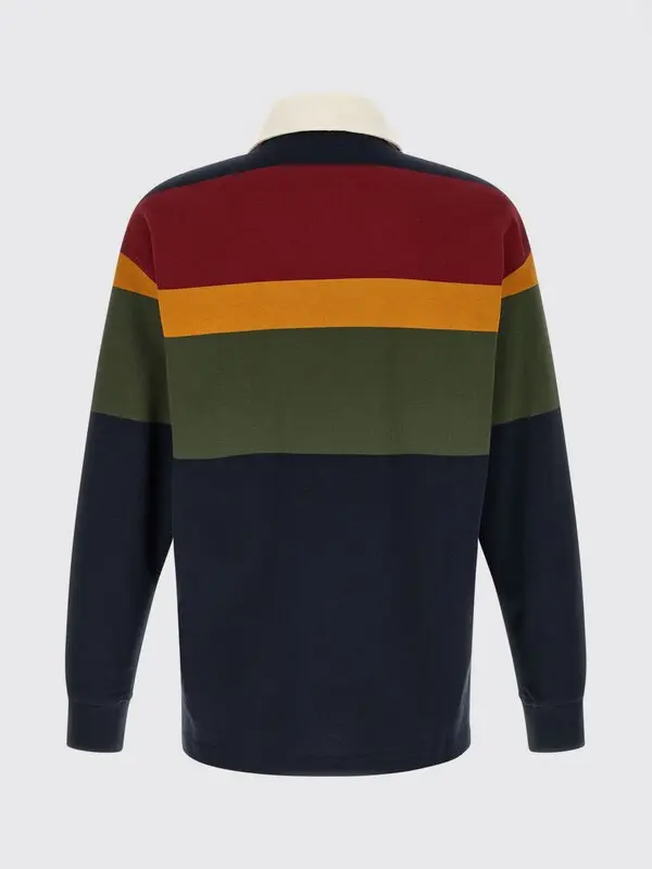 Isabel Marant Étoile Striped Long-sleeve Cotton Polo With Concealed Placket
