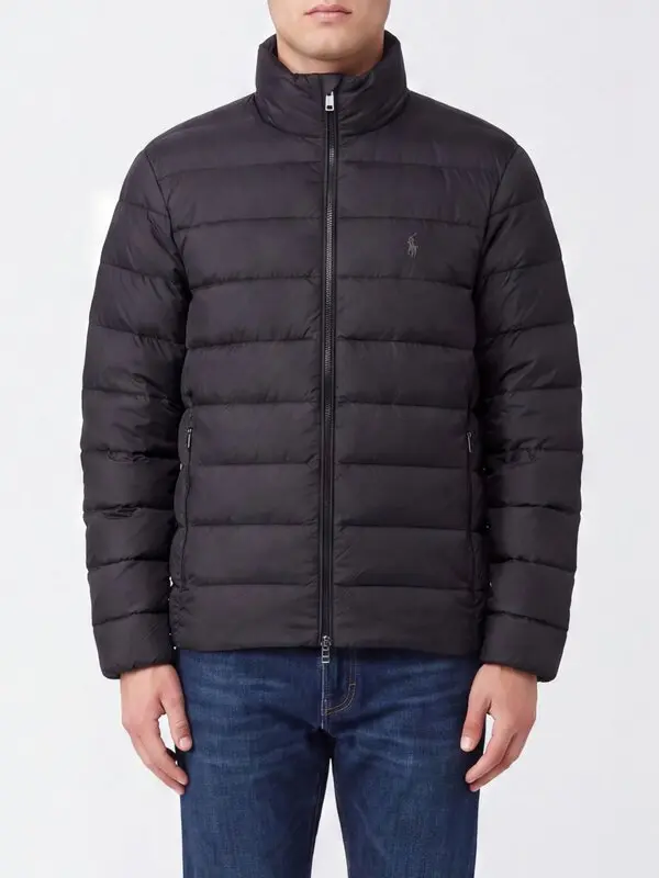 Polo Ralph Lauren Quilted Nylon Bomber Jacket With High Neck And Pony Logo