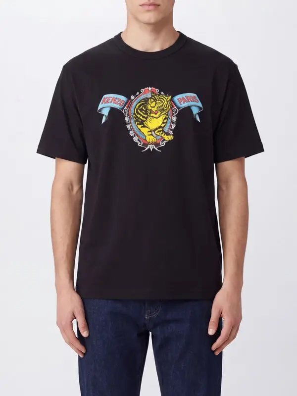 Kenzo Graphic Print Logo Short-sleeve Cotton T-shirt