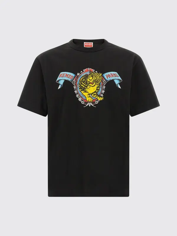 Kenzo Graphic Print Logo Short-sleeve Cotton T-shirt