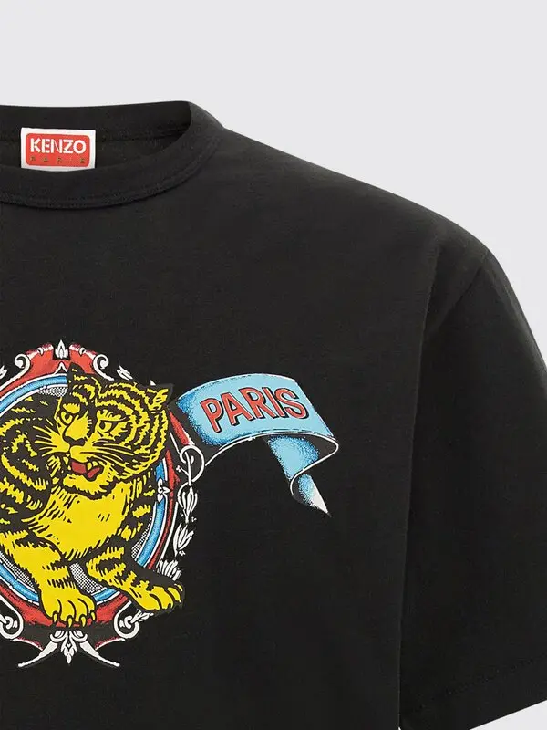 Kenzo Graphic Print Logo Short-sleeve Cotton T-shirt