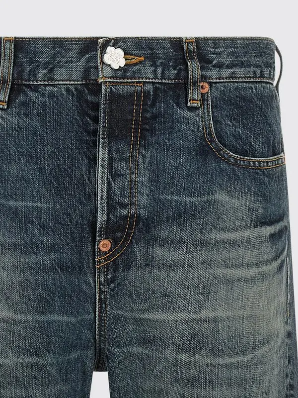 Kenzo Mid-rise Straight-leg Five-pocket Cotton Denim Jeans