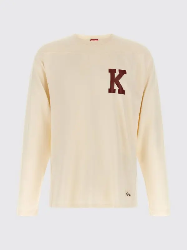Kenzo Contrast Logo Long-sleeve Cotton And Viscose Blend T-shirt