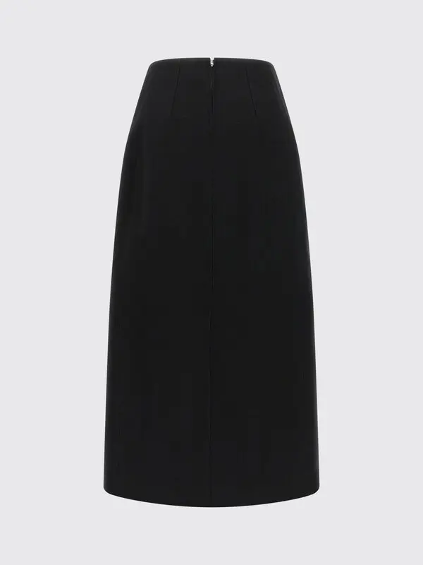 JIL SANDER High-waisted Asymmetric Virgin Wool Midi Skirt With Slim Fit