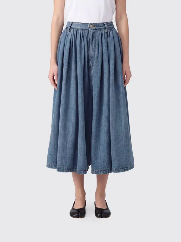 MAISON MARGIELA Mid-rise Cotton Denim Bermuda Shorts With Belt Loops - Blue