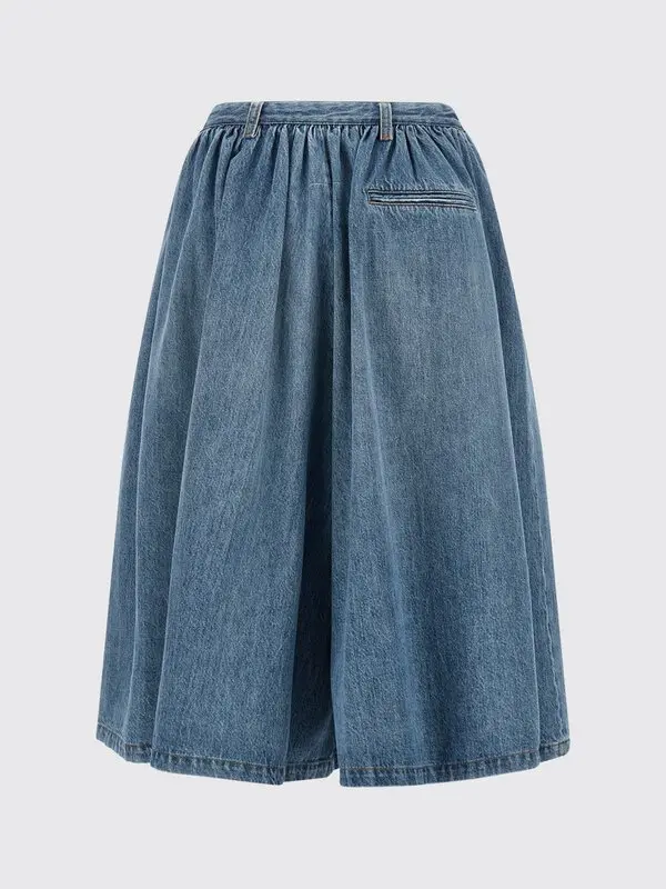 MAISON MARGIELA Mid-rise Cotton Denim Bermuda Shorts With Belt Loops - Blue