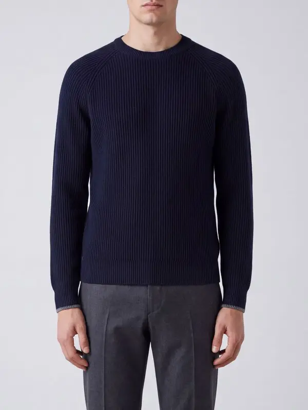 Brunello Cucinelli Crew Neck Jumper In Recycled Polyester With Long Sleeves
