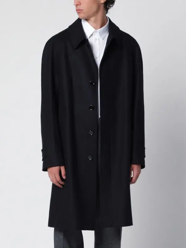 LARDINI Single-breasted Coat In Wool And Cashmere With Button Closure
