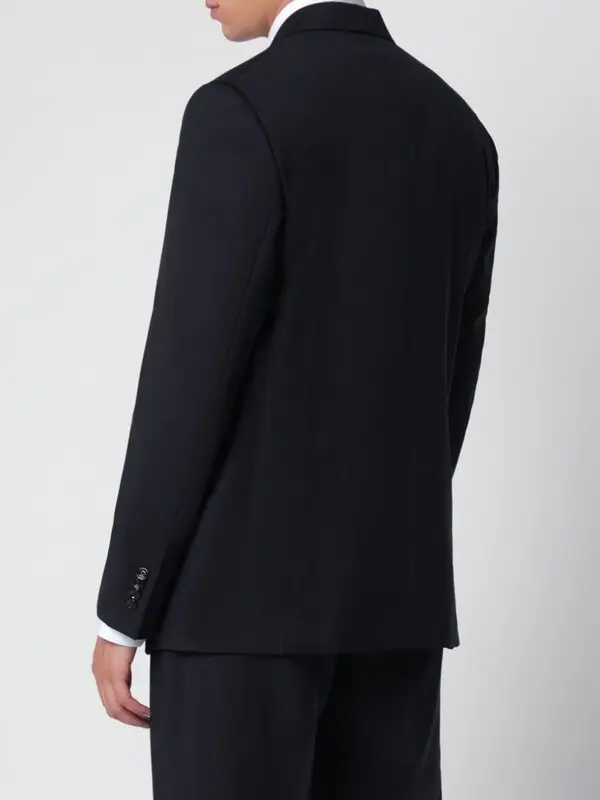 LARDINI Double-breasted Blazer In Pure Virgin Wool With Lapel Collar