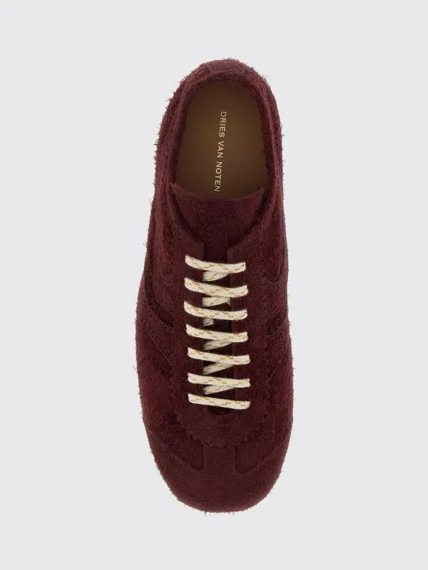 Dries Van Noten Suede Calf Leather Low-top Sneakers With Round Toe