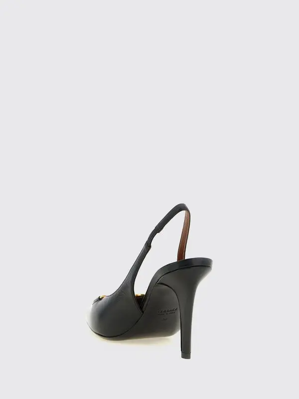Versace Lambskin Slingback Pumps With Stiletto Heel And Medusa Logo