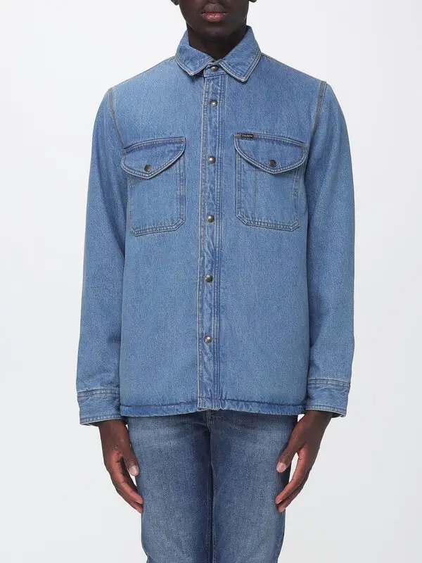 Filson Cotton Denim Shirt Jacket With Patch Pockets