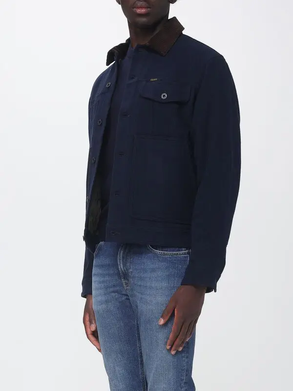 Filson Wool Blend Shirt Jacket With Corduroy Collar