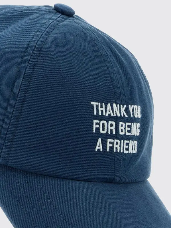 AMI Paris Slogan Print Cotton Baseball Cap With Adjustable Strap