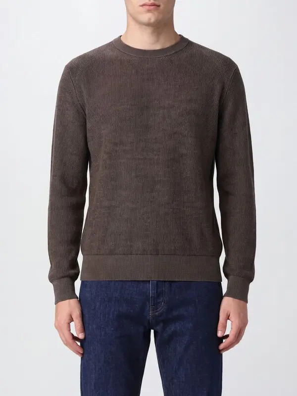 Brioni Crewneck Jumper In Wool And Cashmere With Long Sleeves And Ribbed Trims