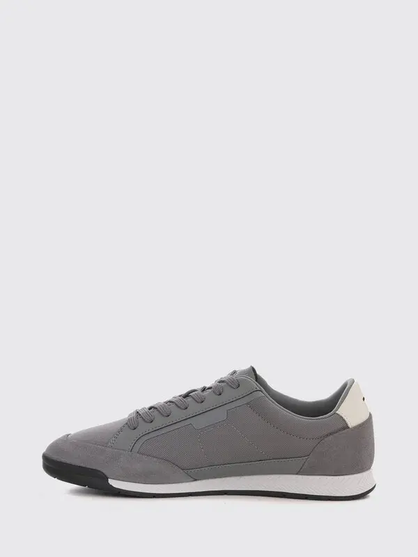 BOSS Nitan Technical Mesh Sneakers With Printed Logo And Rubber Sole - Grey