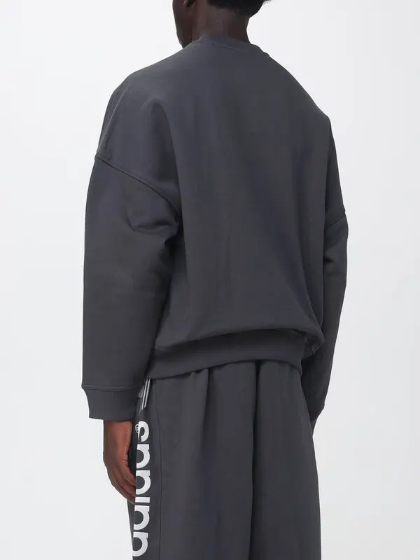 ADIDAS ORIGINALS Cotton-blend Crewneck Sweatshirt With Contrast Logo And Dropped Shoulders