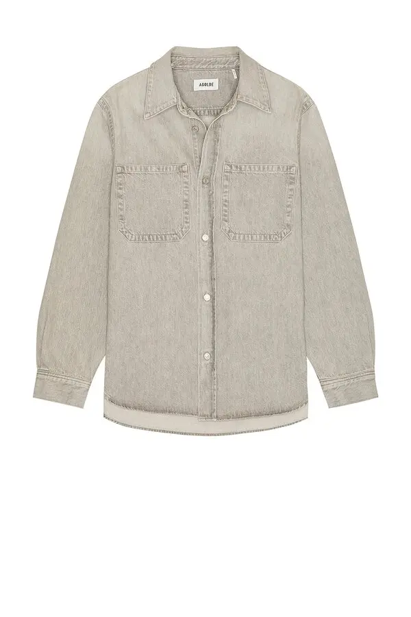 AGOLDE Craven Shirt In Grey - Digital