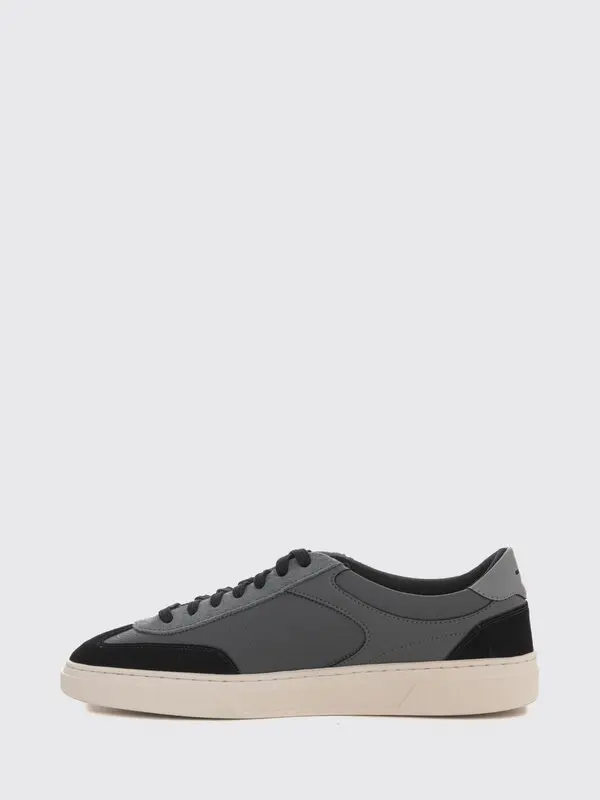 BOSS Low-top Suede And Tumbled Leather Sneakers With Bi Design