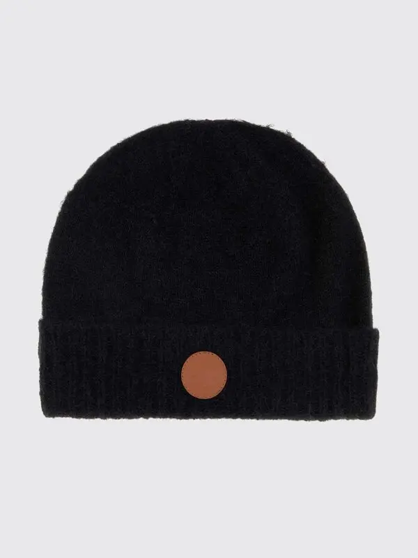 VIVIENNE WESTWOOD Alpaca Wool Beanie With Applied Logo And Cuff - Black