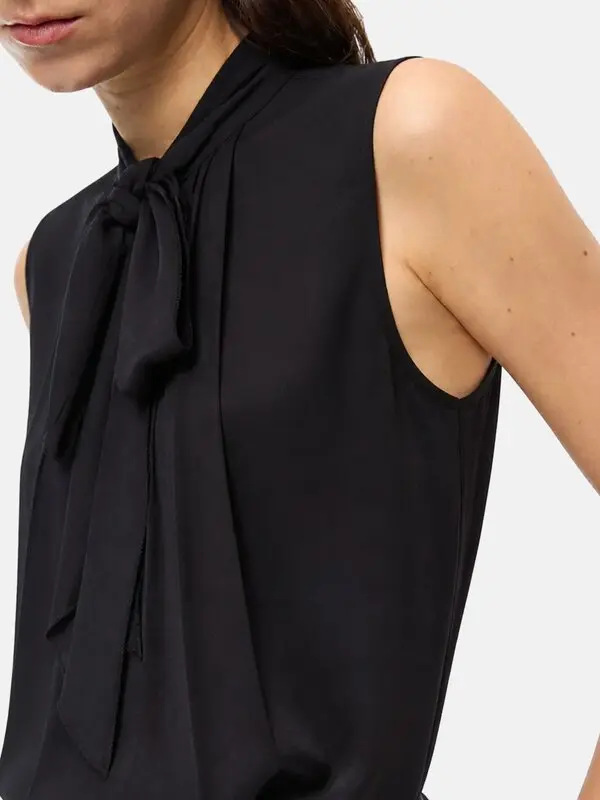 Pinko Sleeveless Pussy-bow Viscose Top