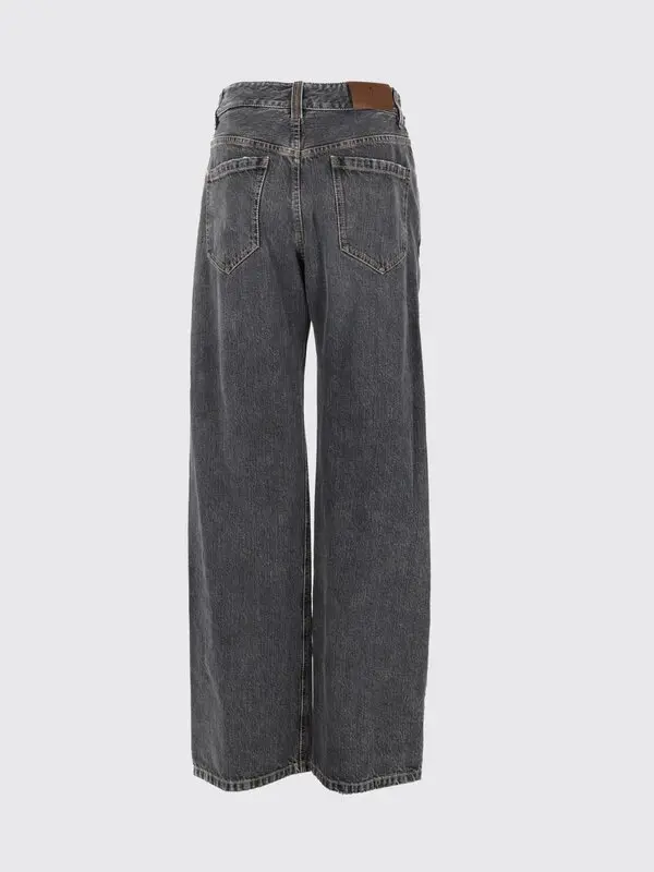 Brunello Cucinelli Mid-rise Wide-leg Cotton Denim Jeans With Monili Detail