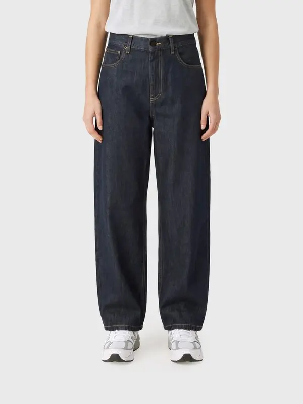 Carhartt Work In Progress Brandon Wide-leg Mid-rise Jeans In Cotton Denim With A Back Logo