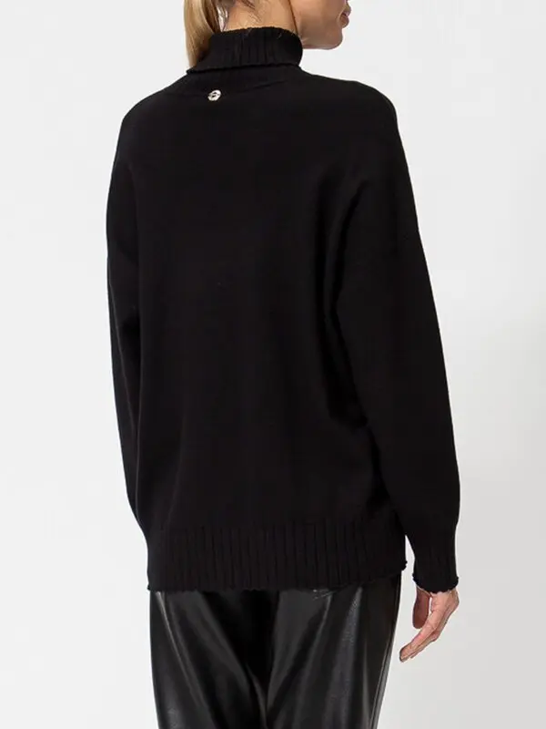 TWINSET Sequin-embellished Viscose Blend Turtleneck Jumper