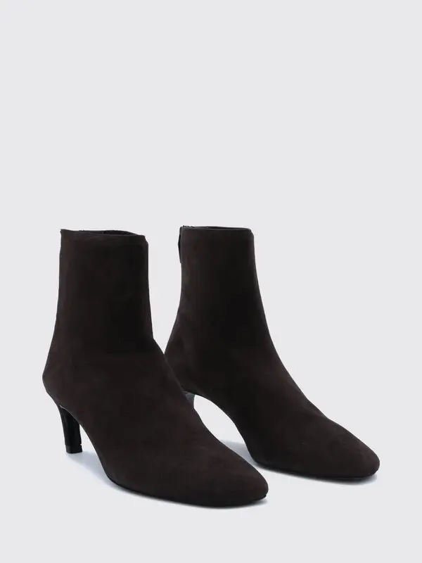 TOTEME Suede Sheep Leather Ankle Boots With Stiletto Heel And Back Zip
