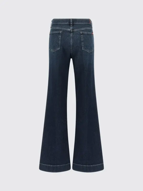 7 For All Mankind High-waisted Flared Jeans In Five-pocket Cotton Denim